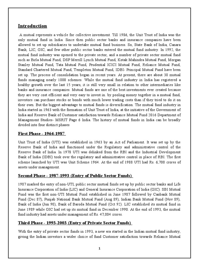 Mutual Fund | PDF | Swot Analysis | Securities (Finance)