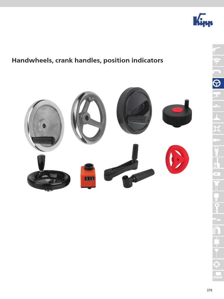 Handwheels, Crank Handles, Position Indicators | PDF | Wheel | Nature