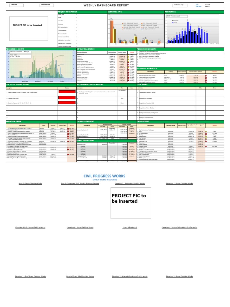 Weekly Dashboard Report: PROJECT PIC To Be Inserted | PDF | Economic ...