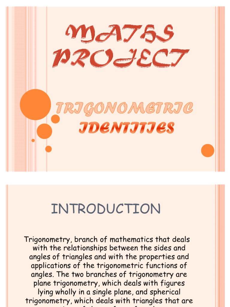 MATHS Project | PDF | Trigonometric Functions | Sine