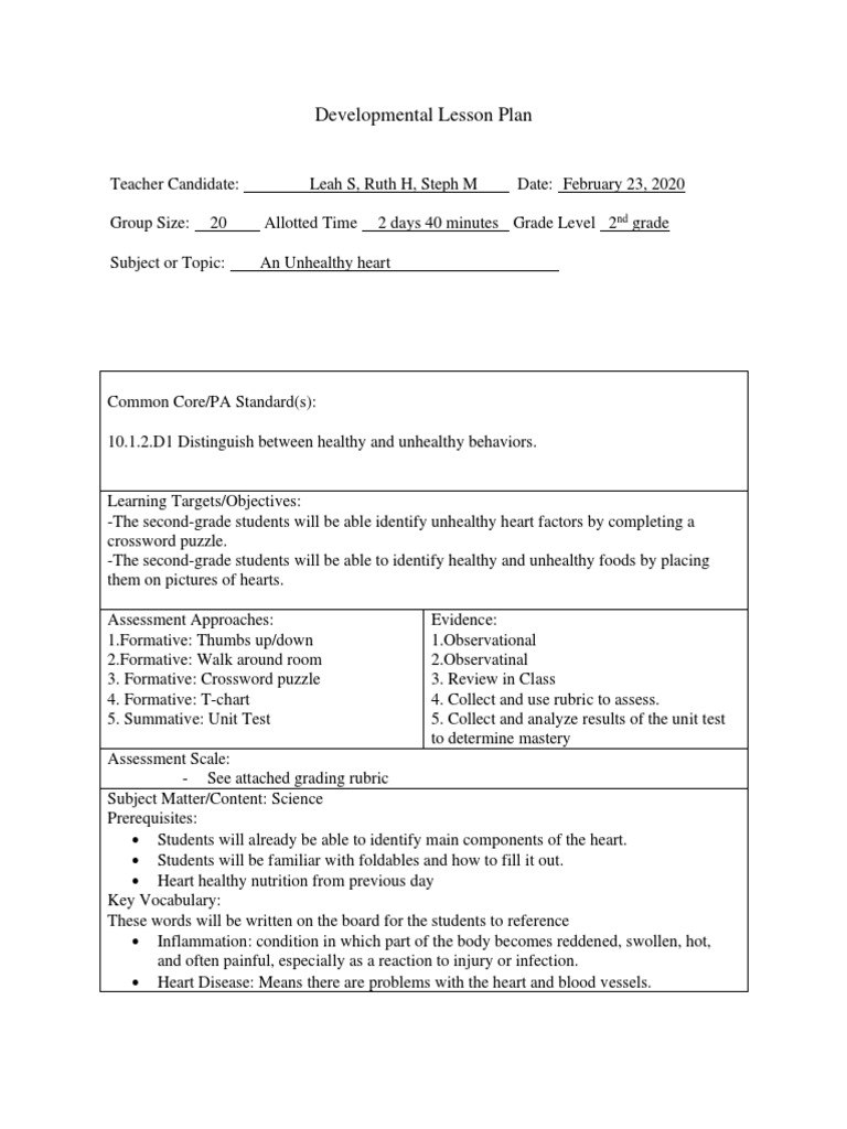 Eeu 305 Lesson 5 - Unhealthy Heart | PDF | Heart | Cardiovascular Diseases
