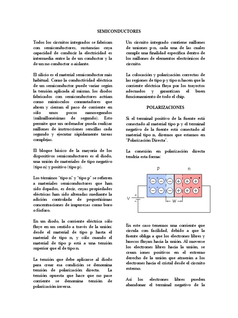 Semiconductores: Diodos y Dopaje | PDF | Semiconductores | Dopaje (semiconductor)