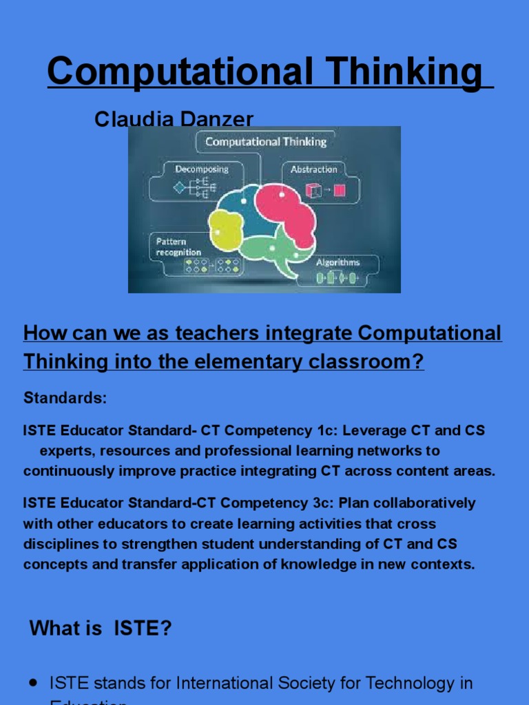 Computational Thinking 1 | PDF | Communication | Pedagogy Computational Thinking 1 | PDF | Communication | Pedagogy