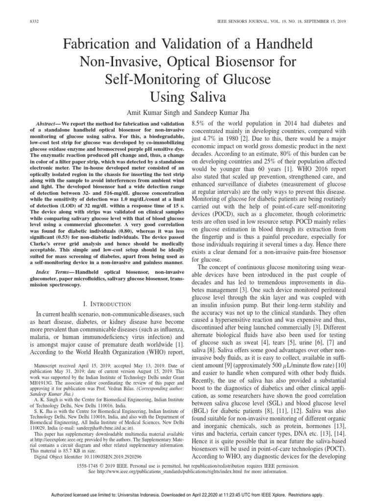 2019-Fabrication and Validation of A Handheld Non-Invasive, Optical ...