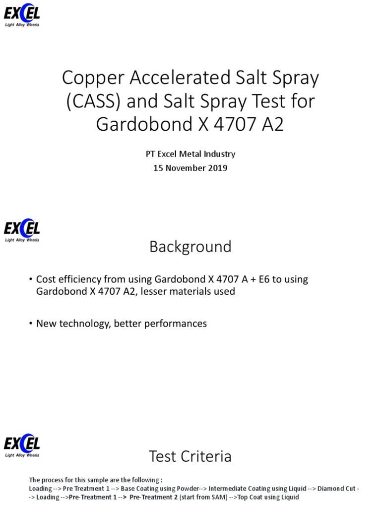 Copper Accelerated Salt Spray (CASS) and Salt Spray Test For Gardobond ...