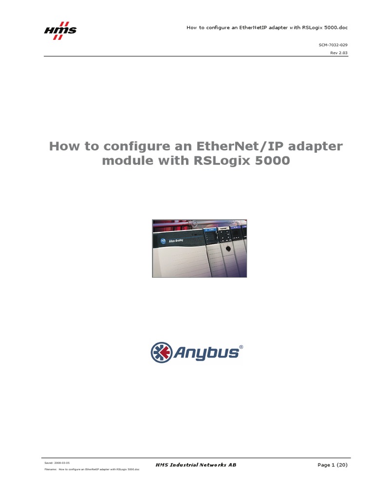 How To Configure An Ethernet/Ip Adapter Module With Rslogix 5000 | Download Free PDF ...