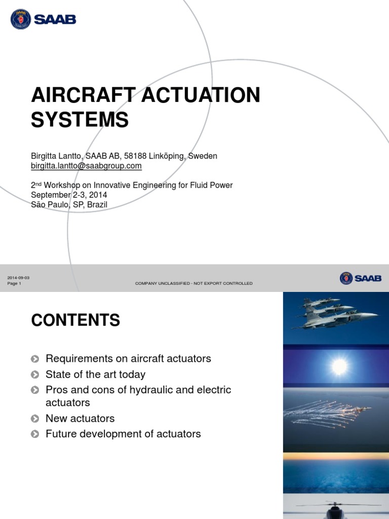 Aircraft Actuators PDF | PDF | Transmission (Mechanics) | Actuator