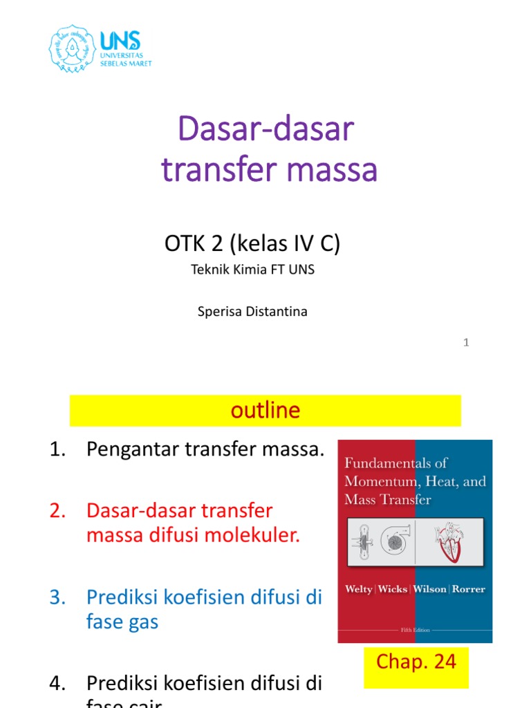 02 Dasar-Dasar Transfer Massa | PDF
