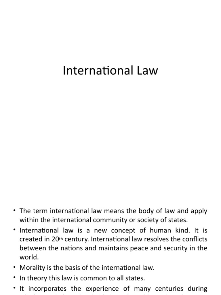 International Law | PDF | International Law | International Relations