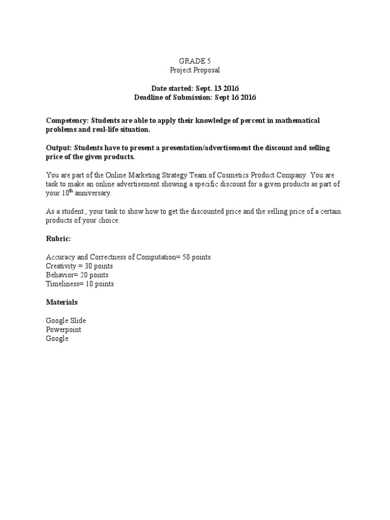 3rd Quarter Project Math 5 and 6 | PDF