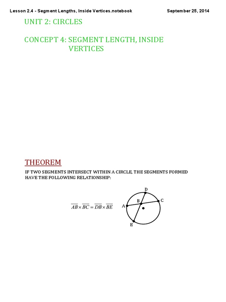 Circle Segment Lengths Explained | PDF