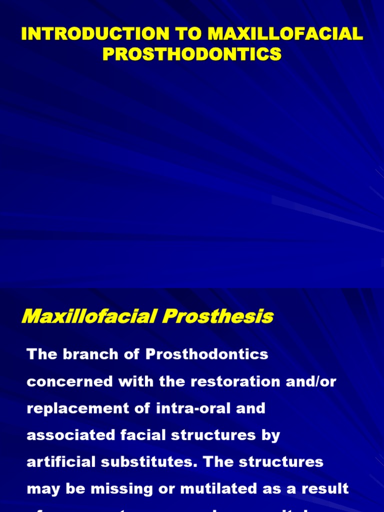 Restoring Facial Structures: An Introduction to Maxillofacial ...