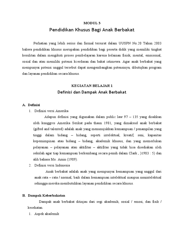 Rangkuman Modul 4 ABK | PDF