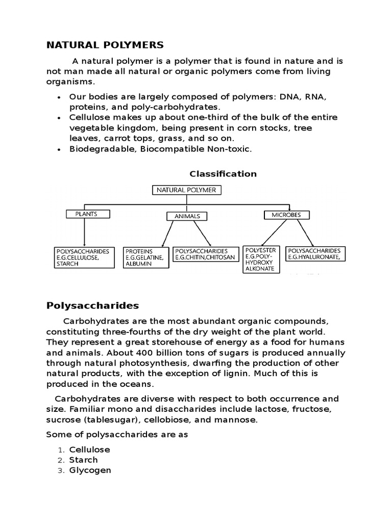 Natural Polymers Starch