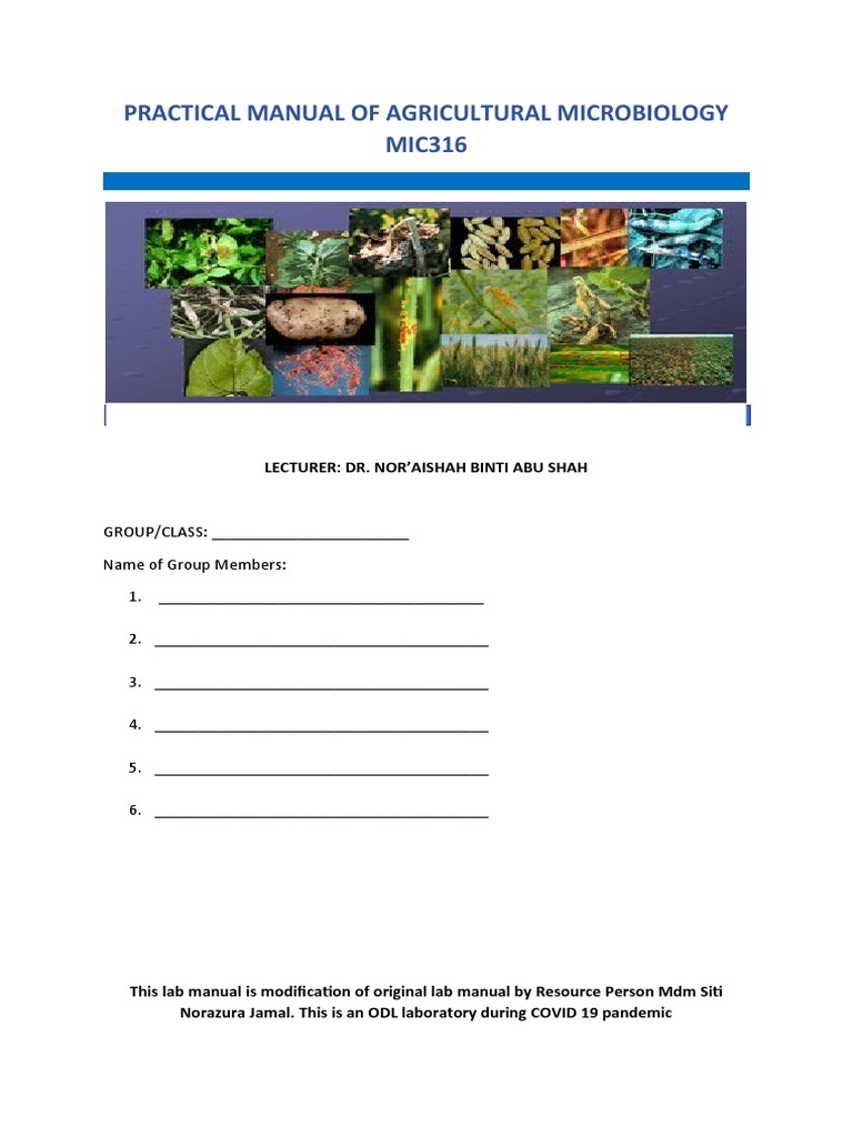 Practical 1 Agricultural Microbiology Mic316 | PDF