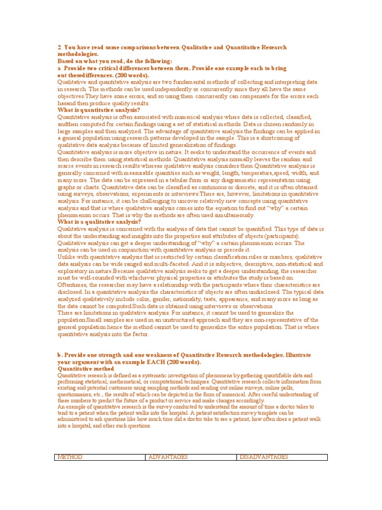 Quantitative Method | PDF | Quantitative Research | Qualitative Research