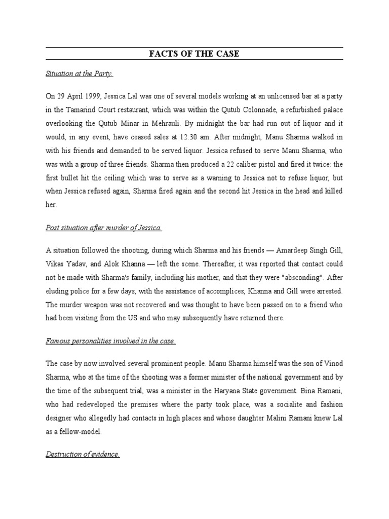 Facts of The Case: Situation at The Party | PDF