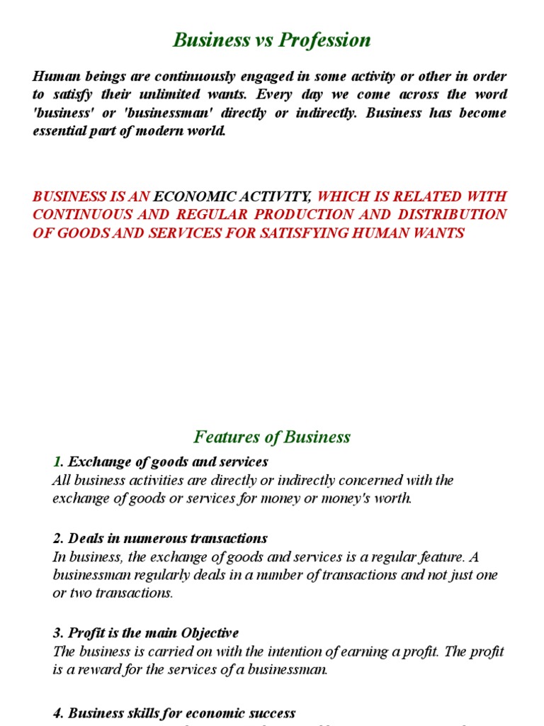 Profession Vs Business | Download Free PDF | Medical Ethics | Goods