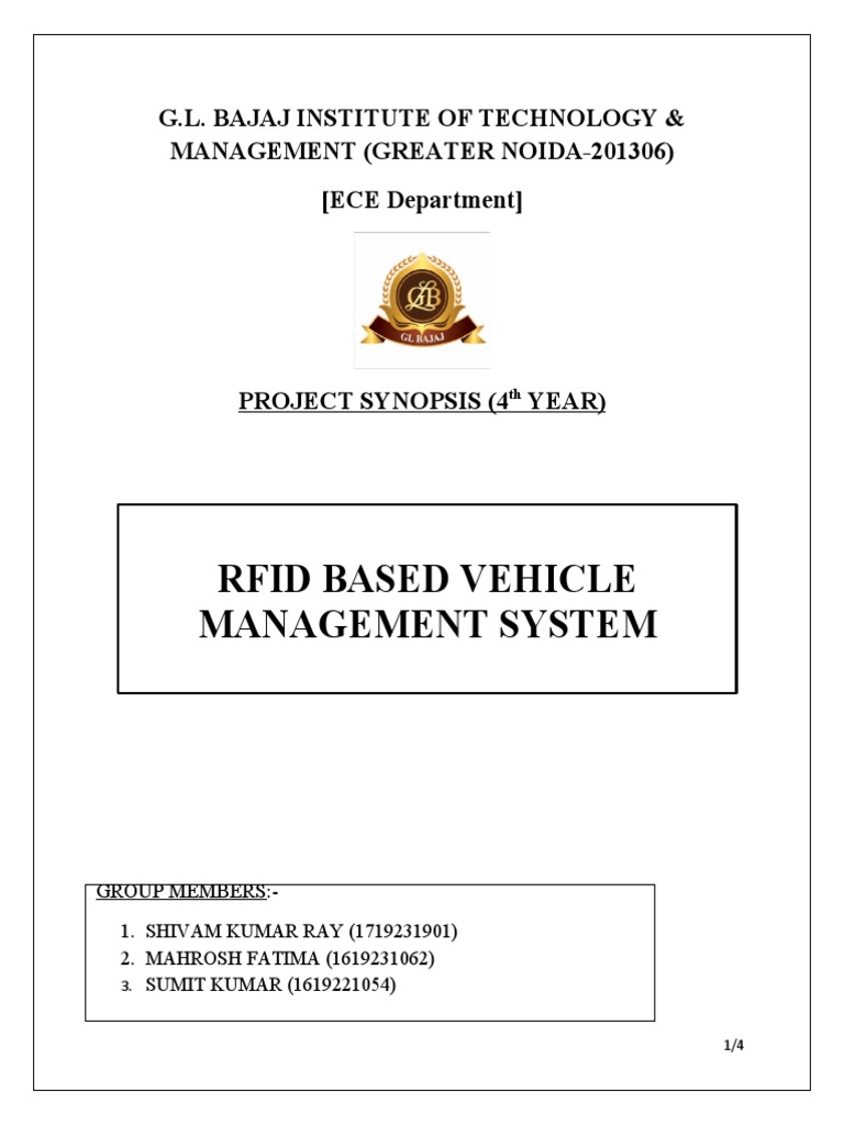 Rfid Based Vehicle Management System | PDF | Radio Frequency ...