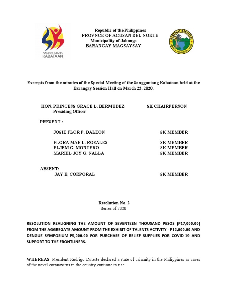 Realignment Resolution COVID-19 | PDF | Government