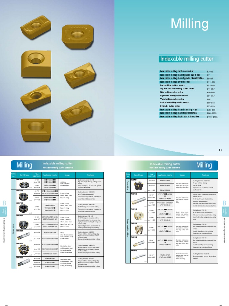 6-General Miling Info | Download Free PDF | Machining | Steel