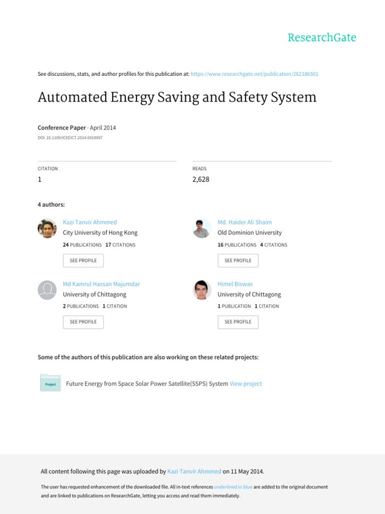 Saving Energy in Home | Download Free PDF | Microcontroller | Sensor