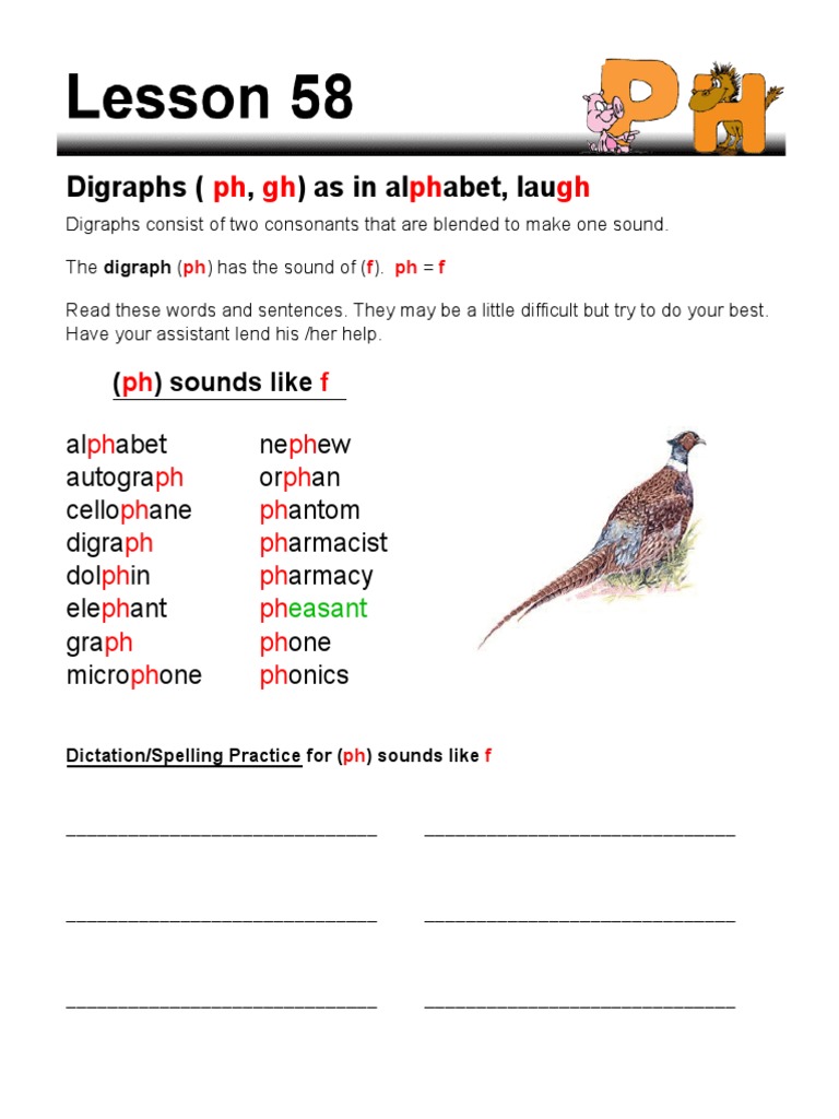 Understanding Ph and Gh Digraphs | PDF | Phonics | Alphabet