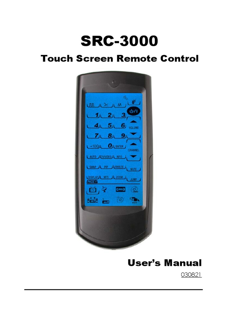 Sunwave SRC-3000 User Manual | PDF | Backlight | Touchscreen