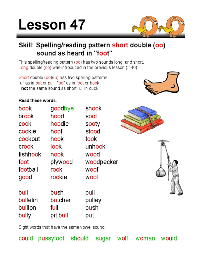 Lesson 47 Variant Vowel Pattern (Short Oo) | PDF | Linguistics | Human ...