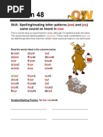 Spelling Patterns: aw, au, al, all | PDF | Linguistics | Languages