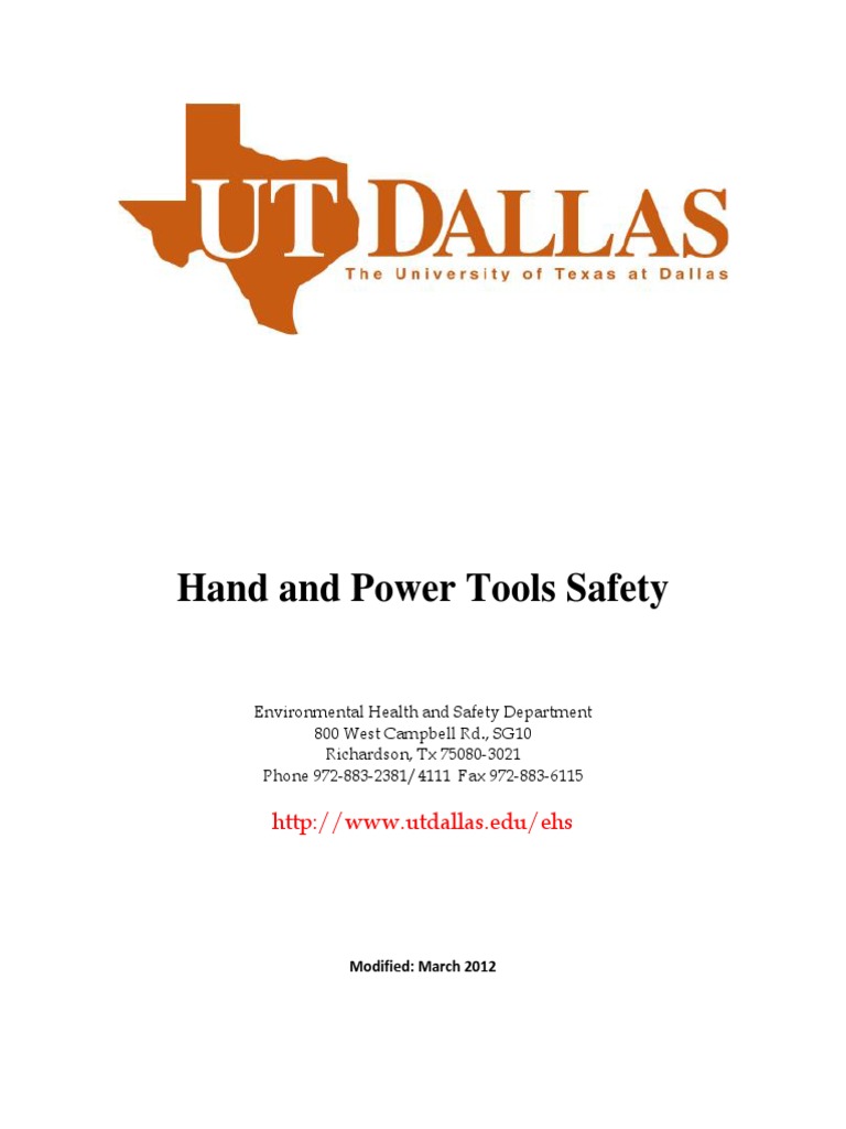 Hand and Power Tools Safety Guide | PDF | Grinding (Abrasive Cutting ...