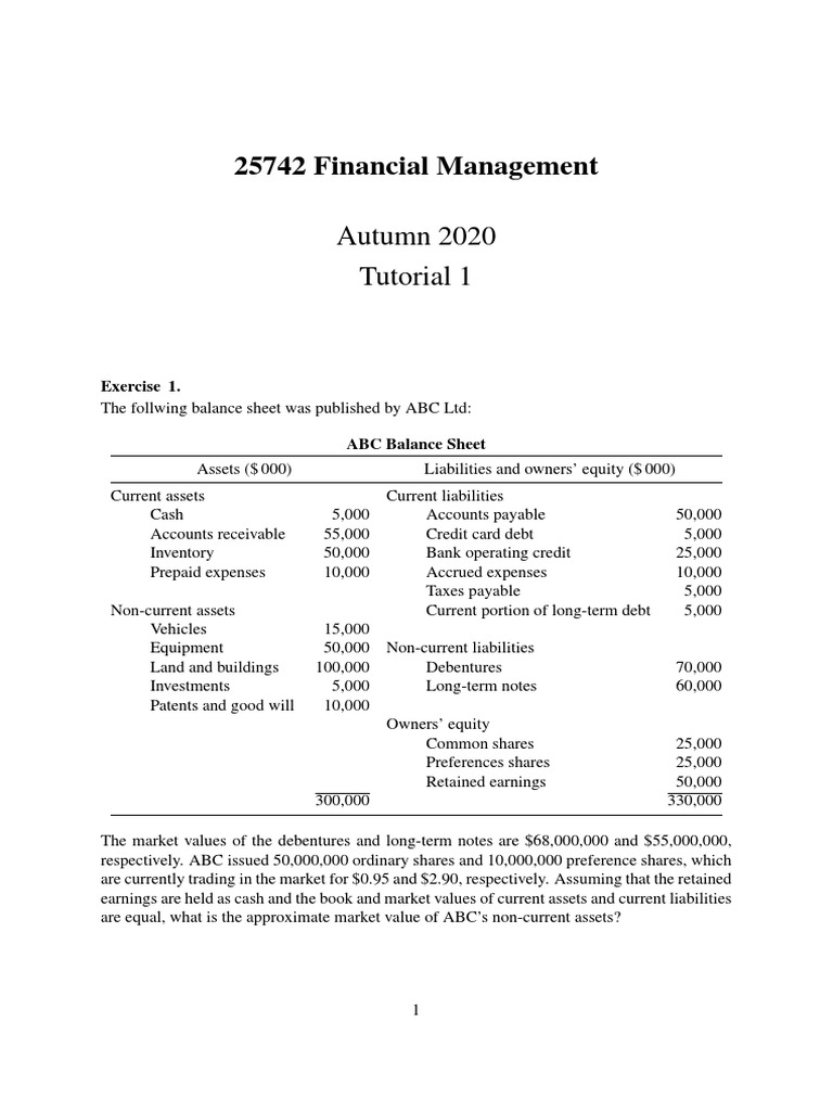 Tutorial 1 PDF | PDF | Balance Sheet | Expense