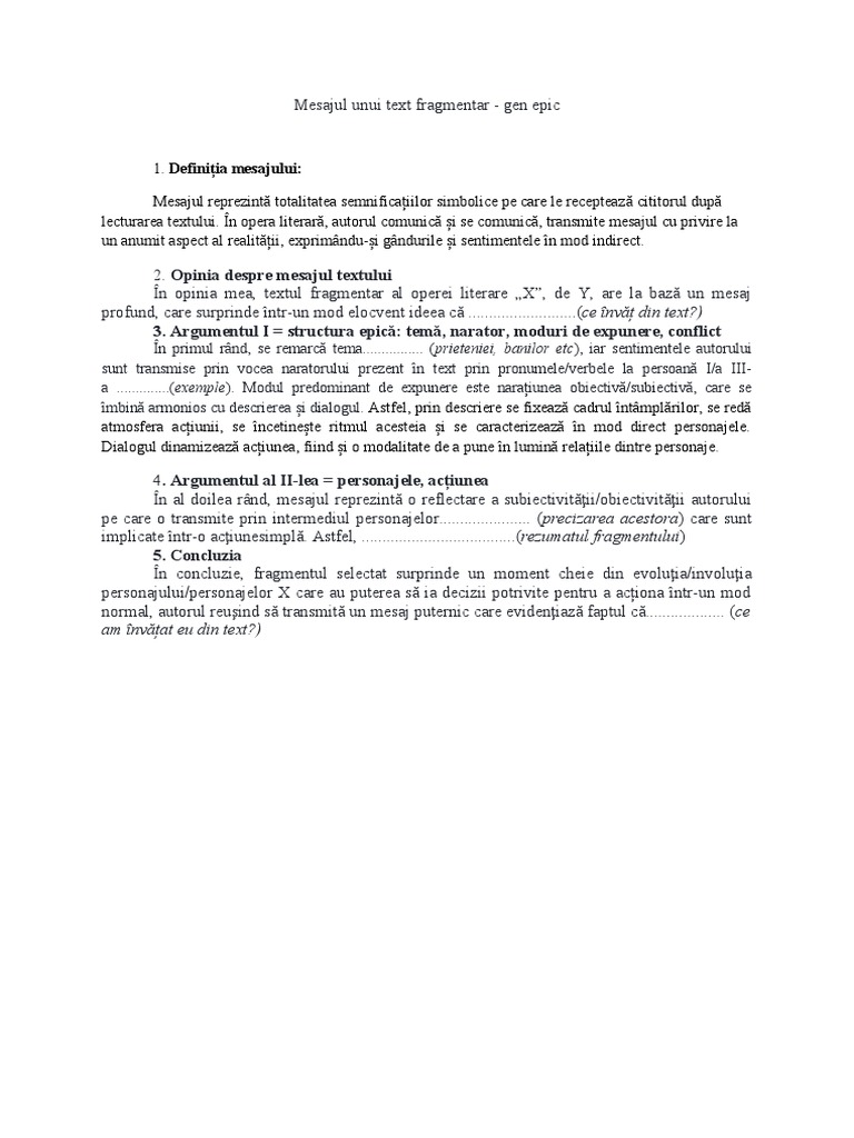 Mesaj Text Epic | PDF