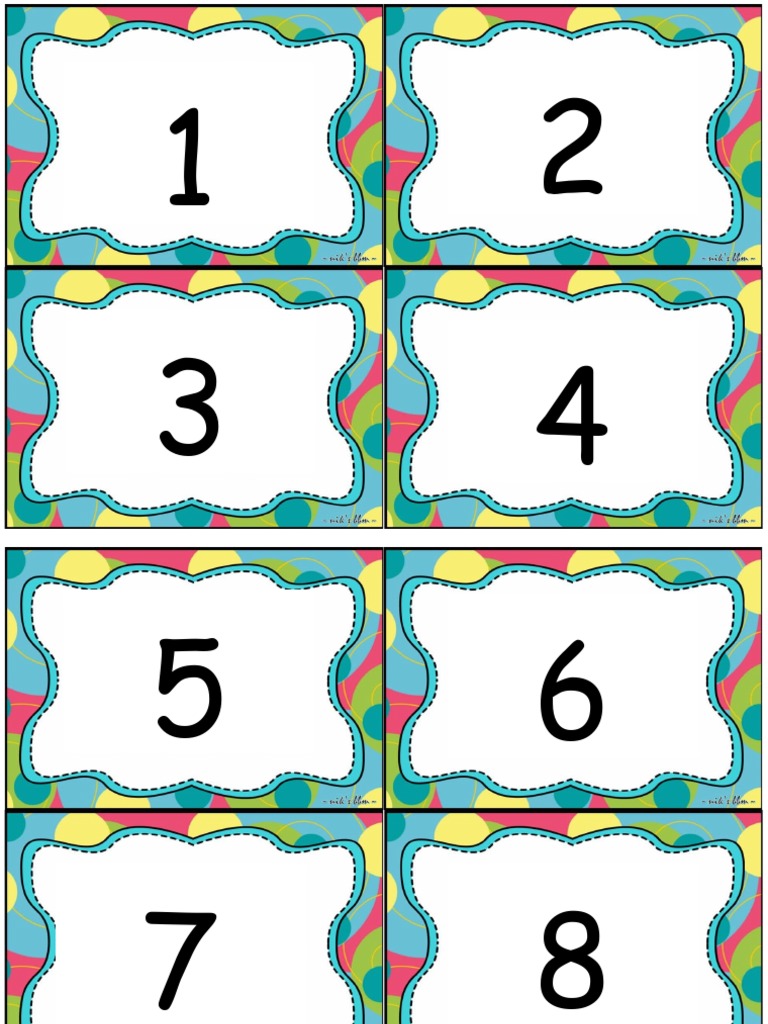 Kad Nombor 1-10 | PDF