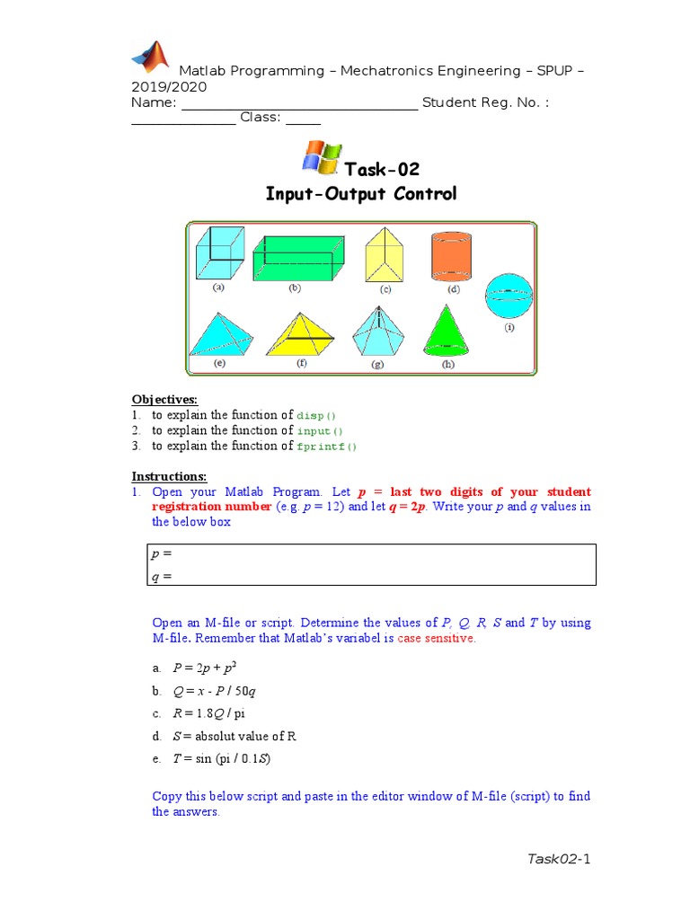 Task-02 Input-Output Control: Objectives | Download Free PDF | Theoretical Computer Science ...