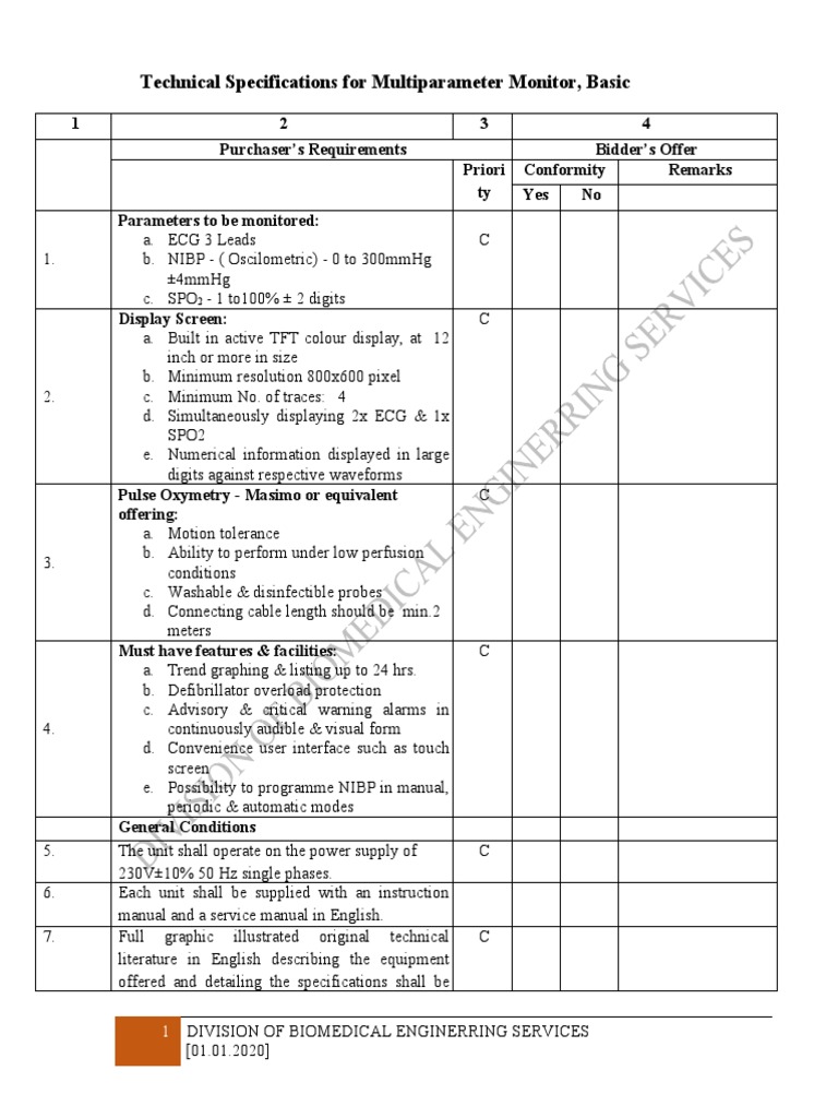 Multiparameter Monitor, Basic | PDF | Computing | Electronics