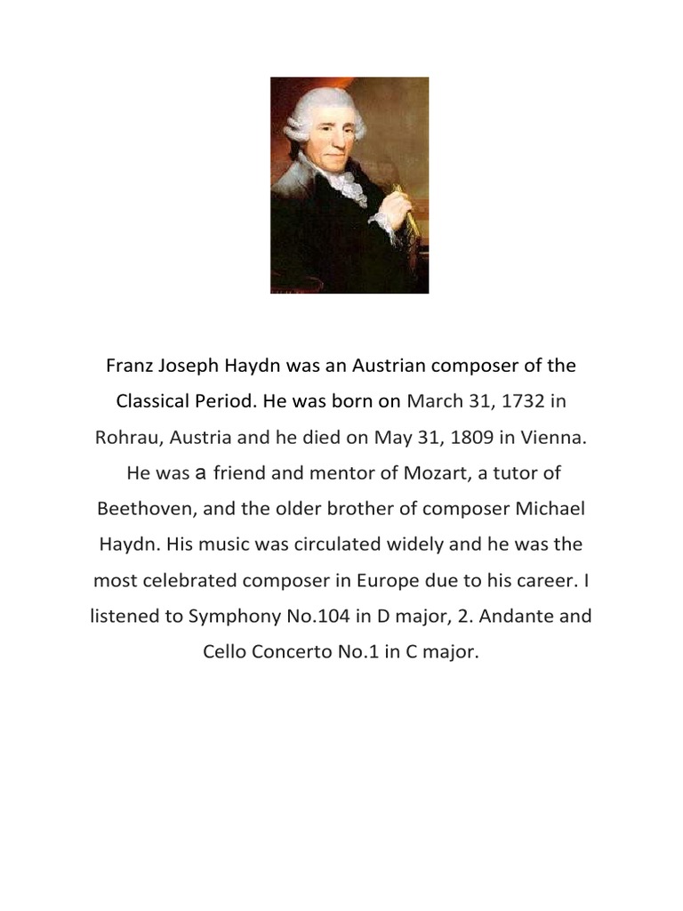 Franz Joseph Haydn | PDF