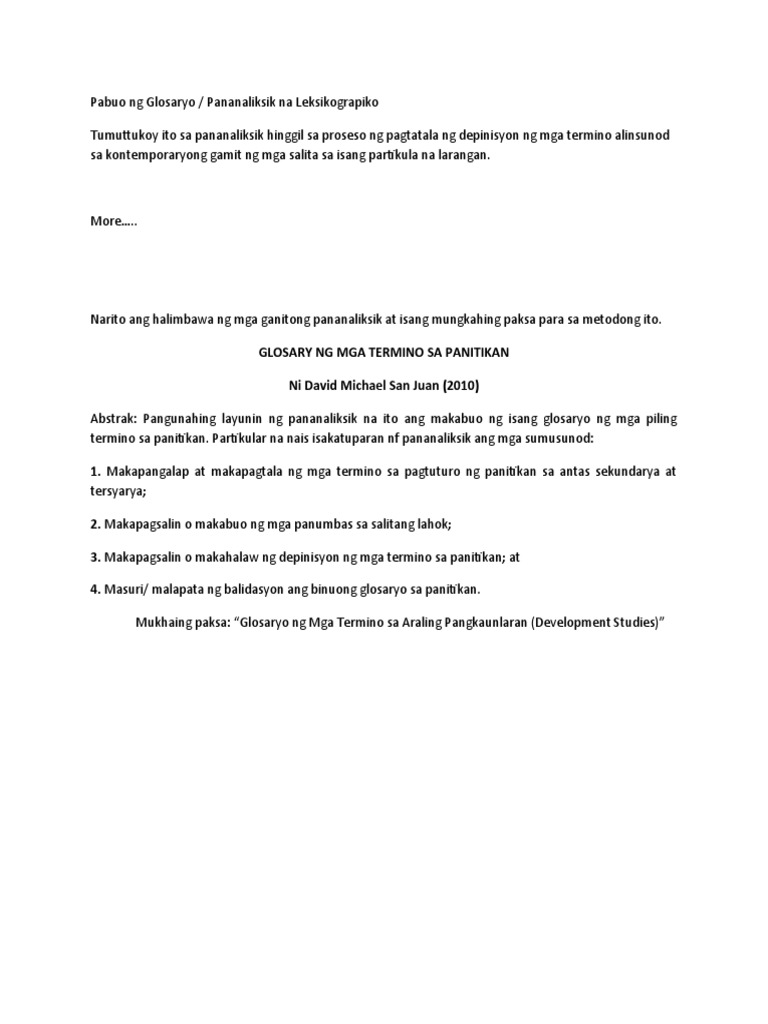 Filipino Report | PDF