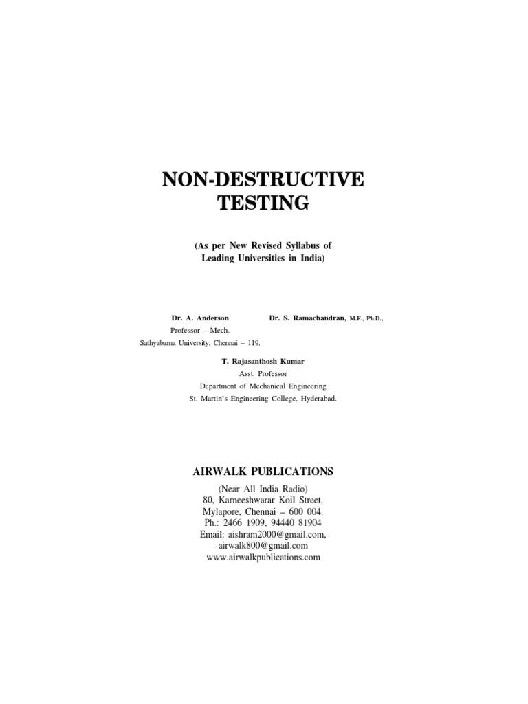 NDT Notes1 PDF | PDF | Radiography | Nondestructive Testing