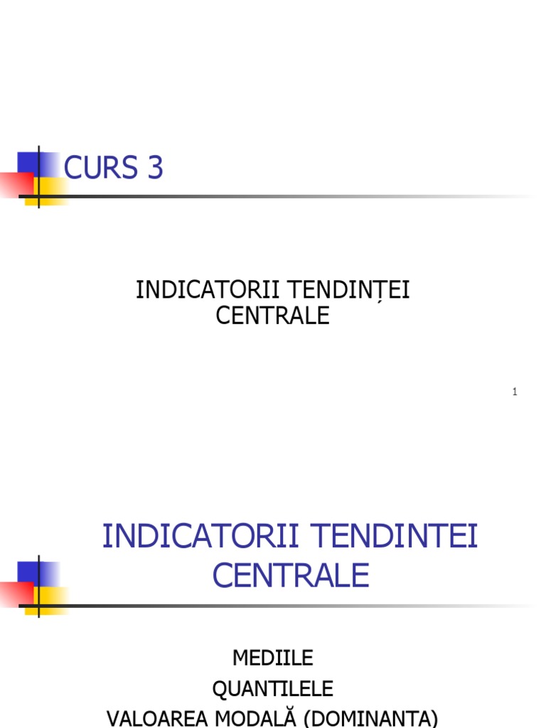 Curs 3 INDICATORII - TENDINTEI - CENTRALE | PDF