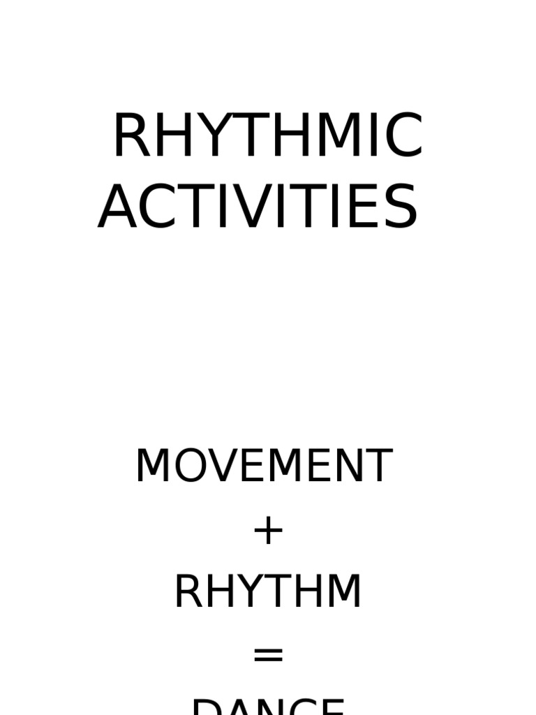 Rhythmic Activities | PDF