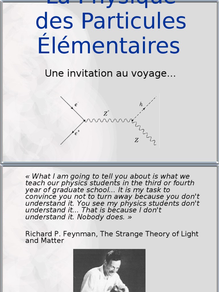 La Physique Des Particules Elementaires | PDF | Particule élémentaire ...