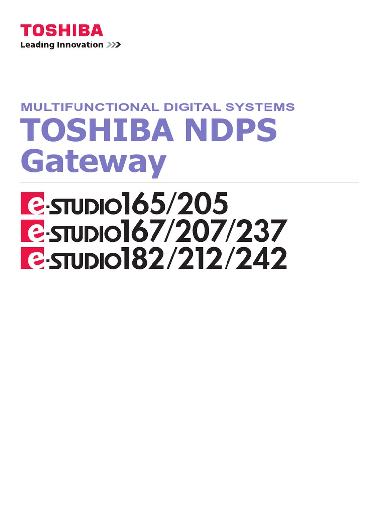 Toshiba Ndps Gateway: Multifunctional Digital Systems | PDF | Microsoft Windows | License