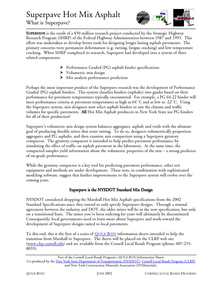 Superpave HMA: What is Superpave | PDF | Road Surface | Materials