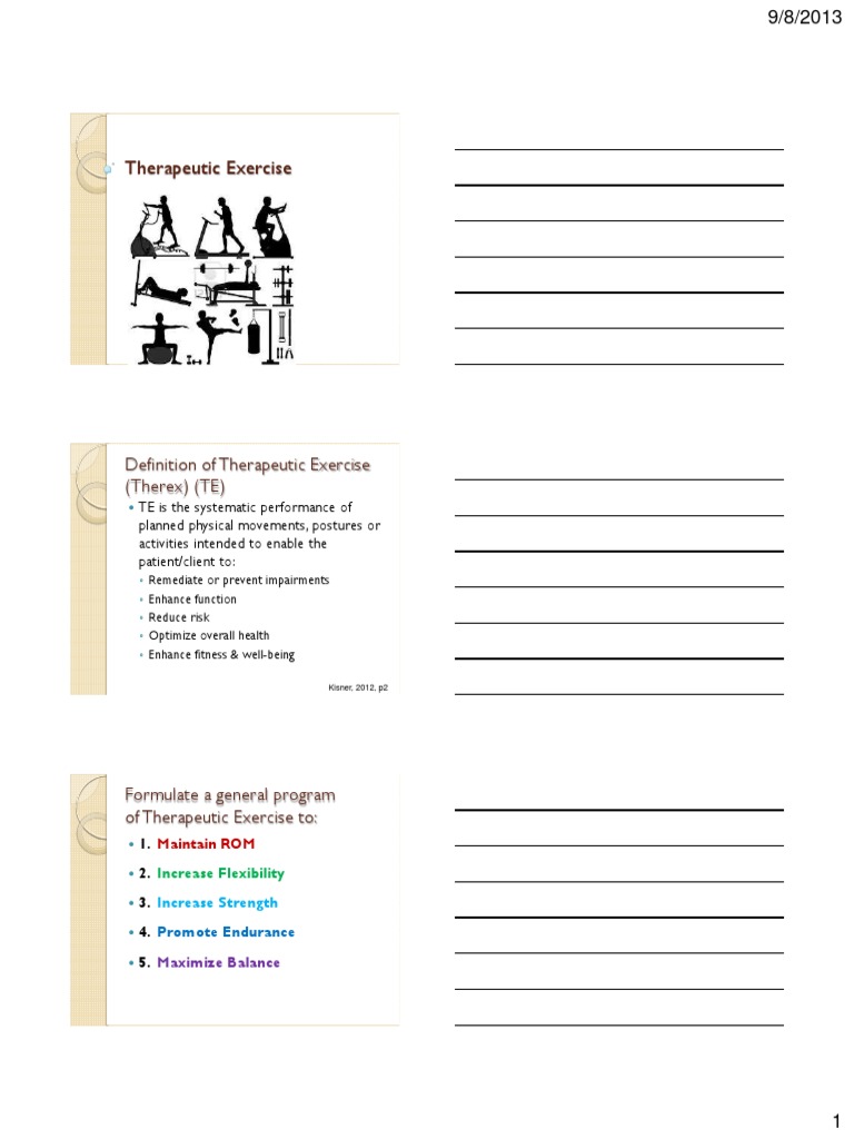 Definition of Therapeutic Exercise (Therex) (TE) | PDF | Balance ...