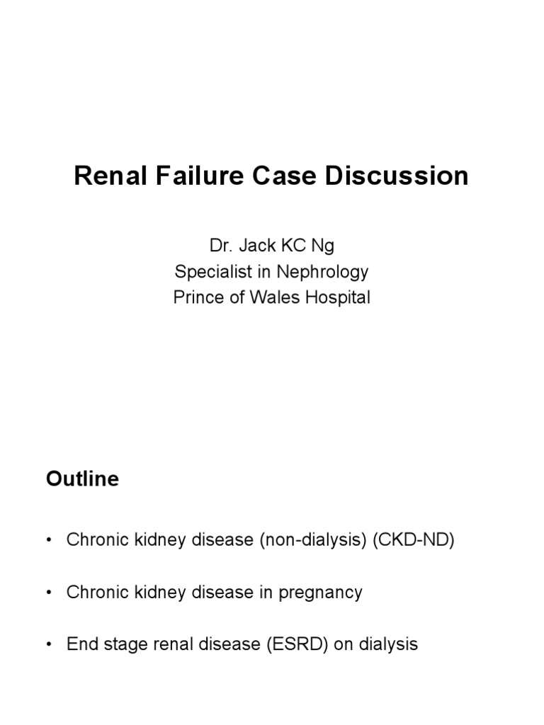 Chronic Kidney Disease Case Study Analysis | PDF | Renal Function ...