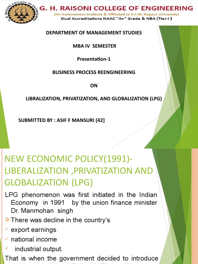 Impact of LPG reforms on Indian economy | PDF | Foreign Direct ...