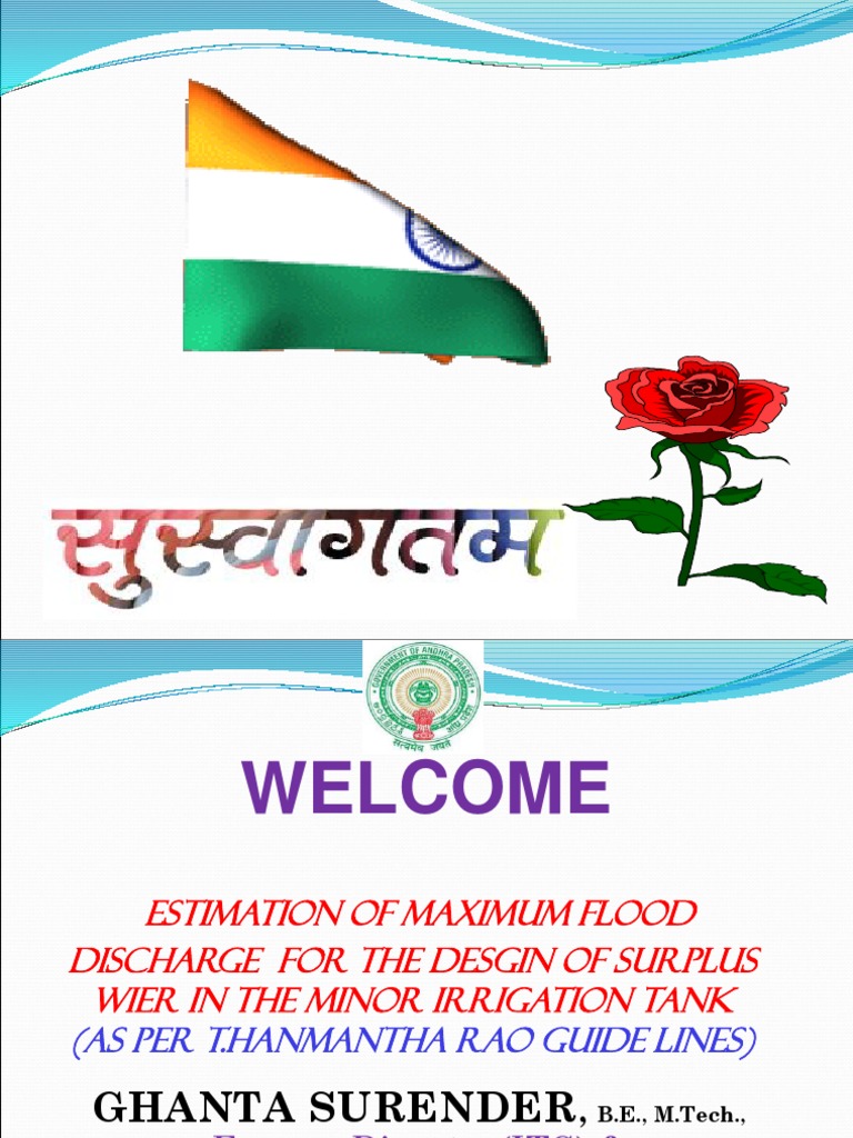 Estimation of Maximum Flood Discharge For The Desgin of Surplus Wier in ...