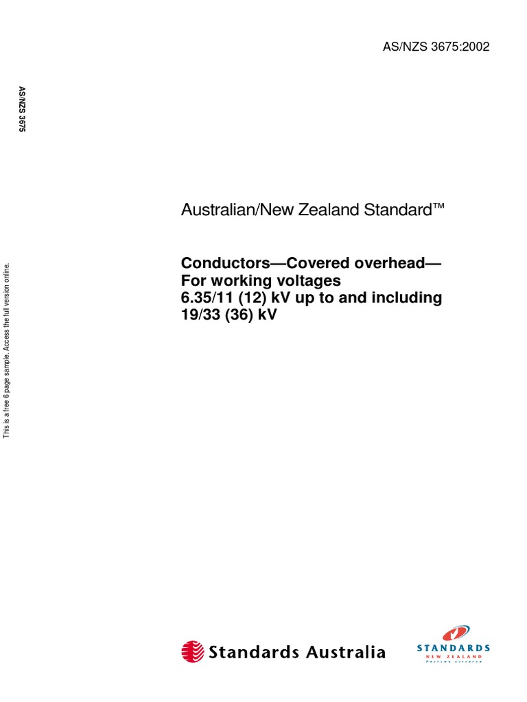 Australian/New Zealand Standard | PDF | Electrical Wiring | Insulator ...