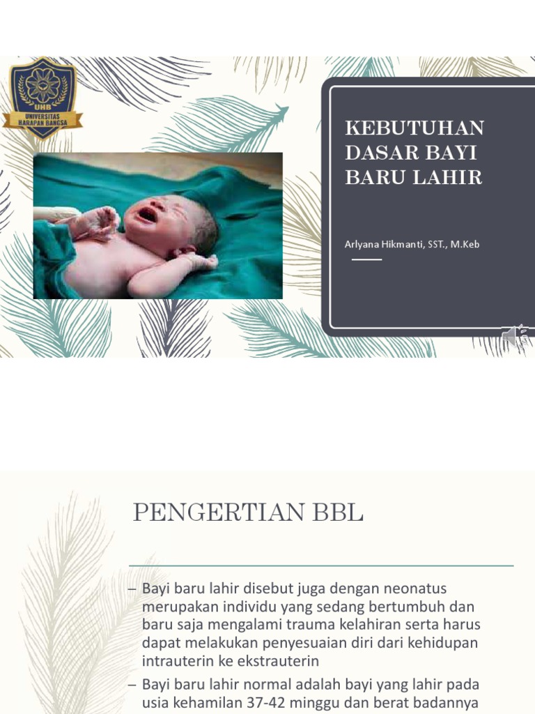 Kebutuhan Dasar Bayi Baru Lahir | PDF